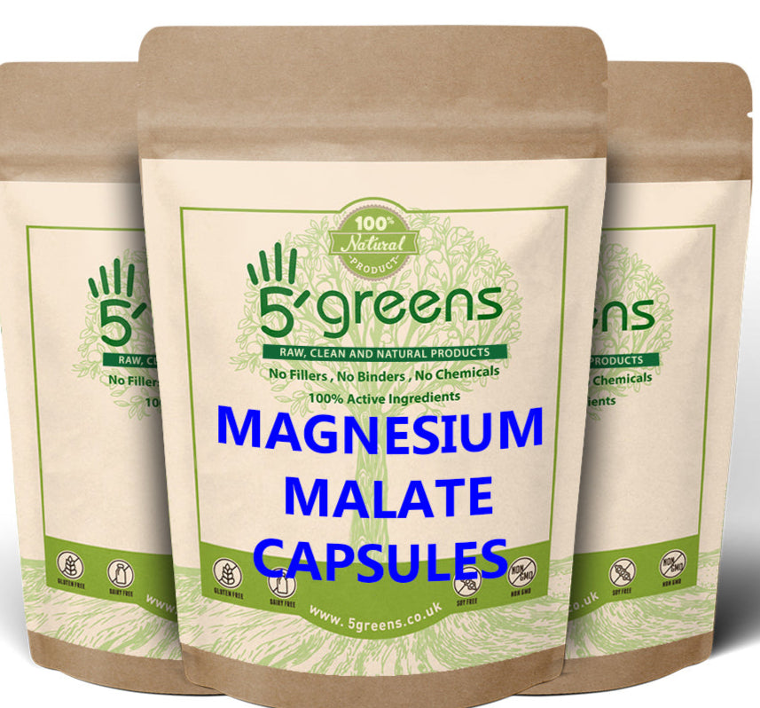 Magnesium Malate 650mg Capsules – 5greens