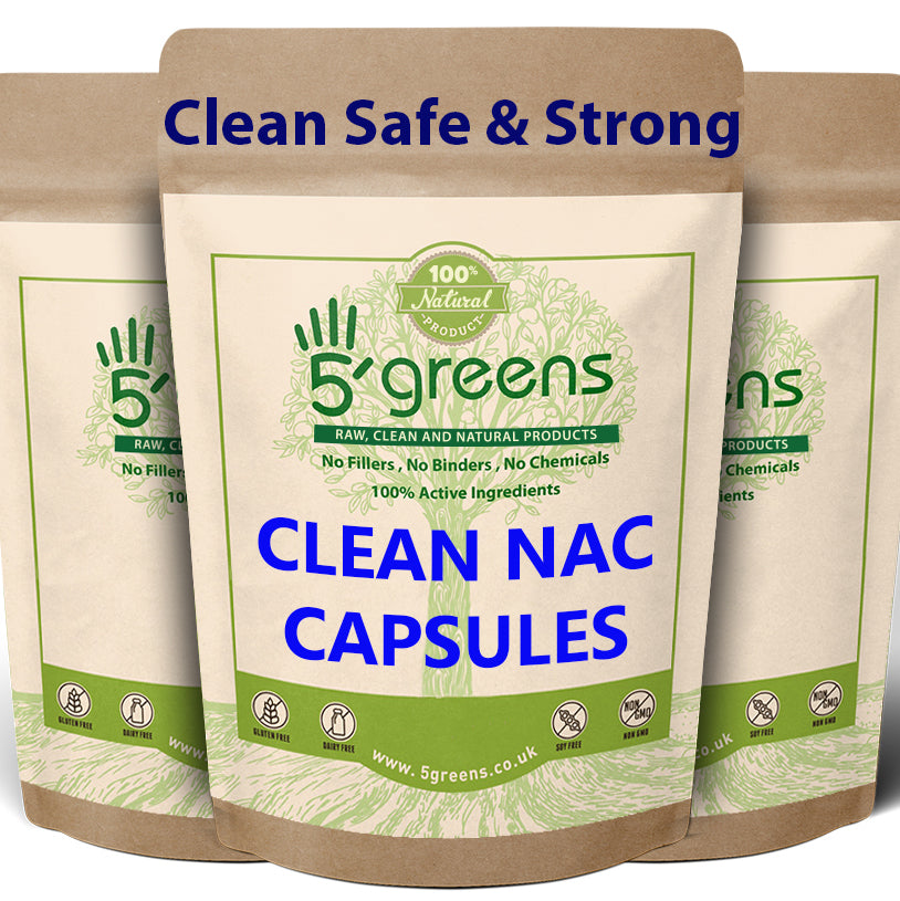 NAC N-Acetyl-Cysteine Capsules 1600mg Per Serving – 5greens